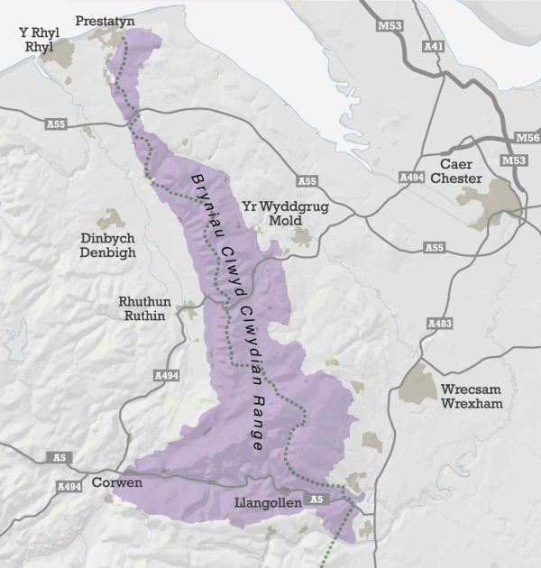 The AONB - Clwydian Range and Dee Valley AONB
